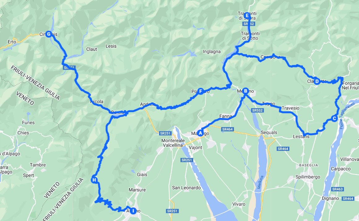 Friuli in Moto. Itinerari per Andare nel Friuli Venezia Giulia in Moto